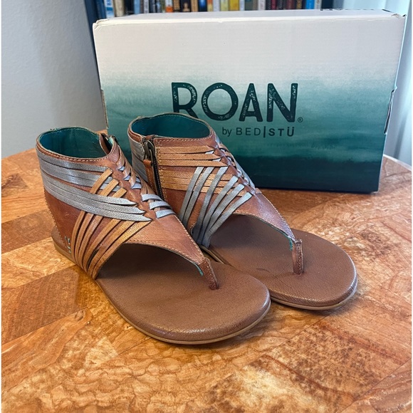 ROAN by BED STU | Shoes | Nib Roan Almond Esme Leather Thong Sandal ...